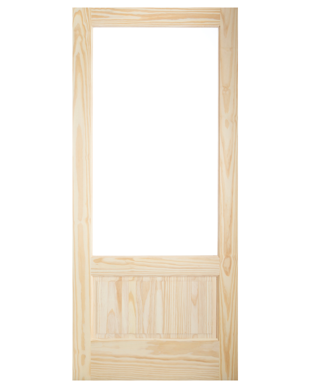 3/4 Single Lite over Raised Panel Exterior Door | Bulk Pine Doors ...