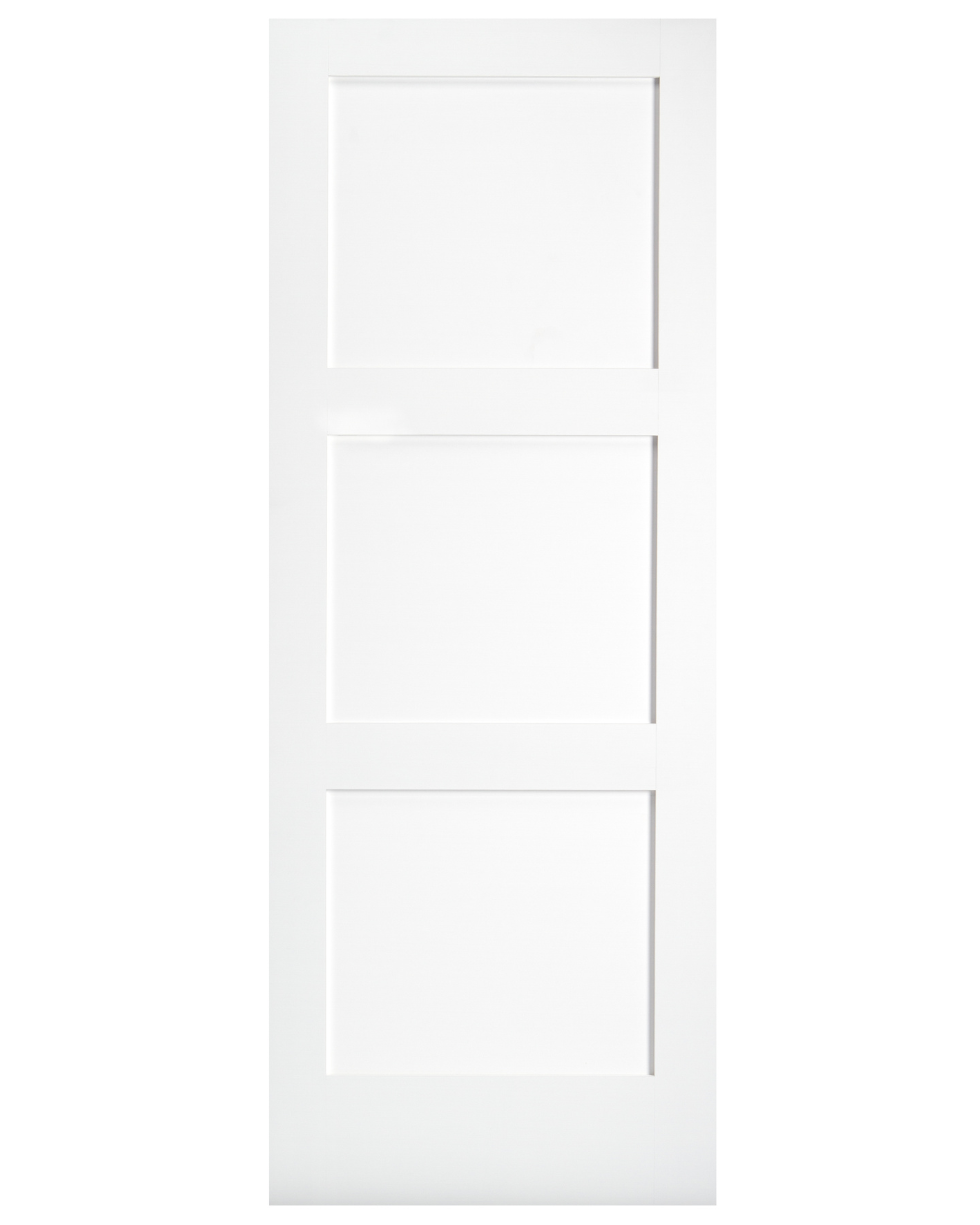 Three Panel Square Shaker Interior Door (Primed) | Bulk Shaker Doors ...